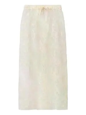 Fabiana Filippi Floral Lace Skirt - Neutrals