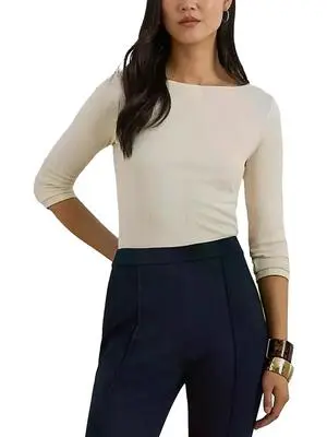 Ralph Lauren Ribbed Knit Top - Neutrals