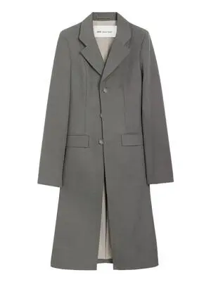 AMI Paris Fitted Single-breasted Coat - Grey