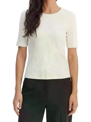 Calvin Klein Ribbed T-shirt - Neutrals