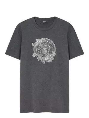 Versace Medallion-graphic T-shirt - Grey