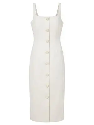 Veronica Beard Liana Cotton Midi Dress - White