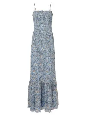 Veronica Beard Clem Floral Maxi Dress - Blue