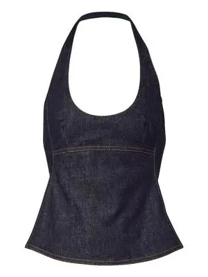 JACQUEMUS Jacquemus Halterneck Denim Top