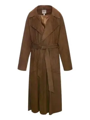 URBANCODE Faux-suede Trenchcoat - Brown