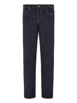 Canali Five-pocket Slim-fit Stretch Denim Pants - Blue