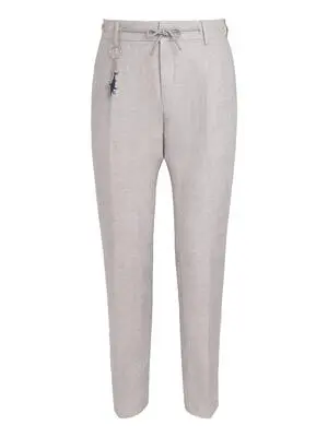 Paul & Shark Linen Chino Trousers - Grey