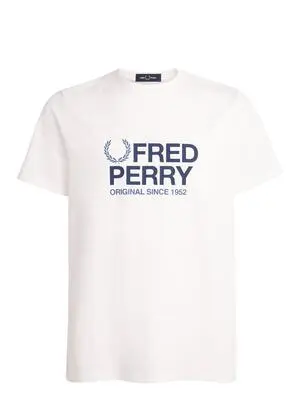 Fred Perry Cotton Logo T-shirt - White