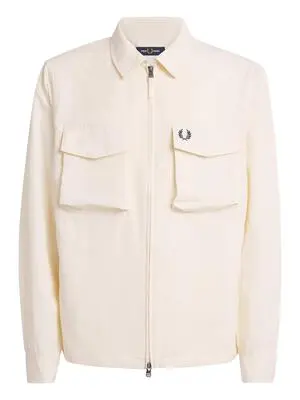 Fred Perry Ripstop Double-pocket Overshirt - White