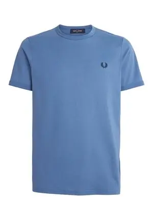 Fred Perry Cotton Ringer T-shirt - Blue