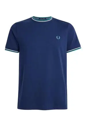 Fred Perry Cotton Twin Tipped T-shirt - Blue