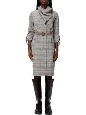 Burberry Plaid Belted Dress - Multicolor