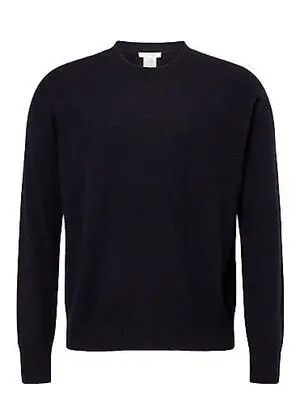 THE ROW Auguste Crewneck Knitted Cashmere Jumper - Dark Navy