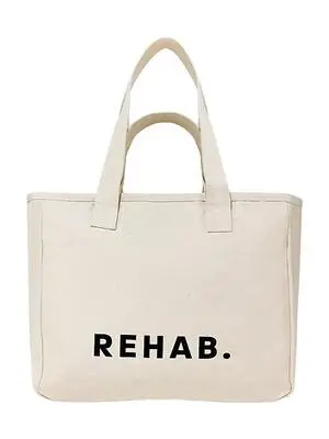 REHAB Logo-print Cotton-canvas - Tote Bag