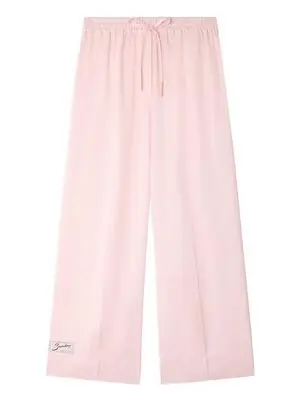 Sandro Wide-leg Drawstring-waist Trousers - Light Pink