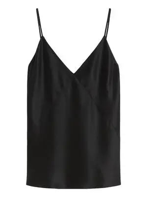 Max Mara Silk Satin Camisole Top - Black