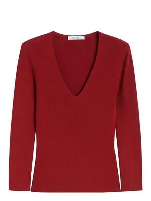 Max Mara Viscose Blend Yarn Jumper - Red