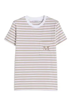 Max Mara Striped Jersey T-shirt - Beige