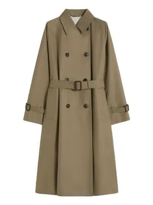 Max Mara Reversible Gabardine Trench Coat - Mud
