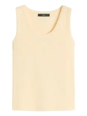 Max Mara Stretch Cotton Top Light Yellow