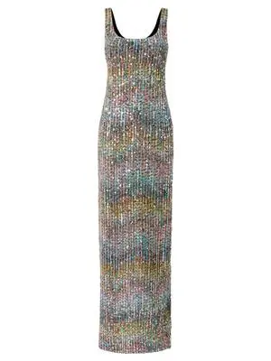 Missoni Zigzag Sequin Embellished Maxi Dress - Blue