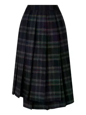 STUDIO TOMBOY Checked Pleated Skirt - Blue