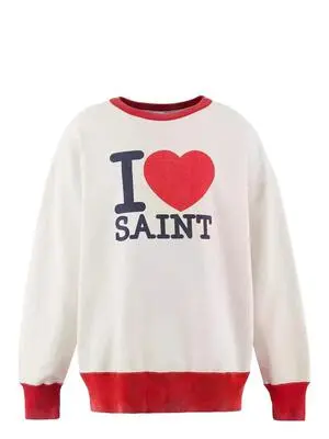 SAINT MXXXXXX Crew-neck Printed Sweater - White