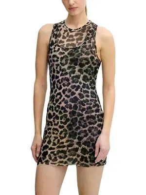 P.E Nation Discovery Leopard-print Mini Dress - Neutrals
