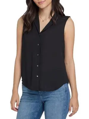 NYDJ Gabrielle Sleeveless Shirt - Black