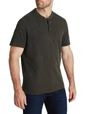 34 Heritage Slub Cotton Short Sleeve Henley - Peat