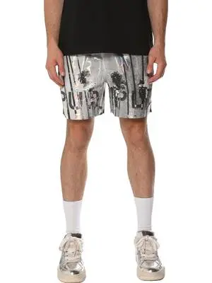 PURPLE BRAND Water Repellent Shorts - Black