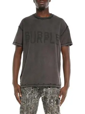 PURPLE BRAND Inside Out Distressed Cotton T-shirt - Black