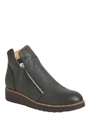 DJANGO AND JULIETTE OHMY Double Zip High-Top Sneakers Olive Leather