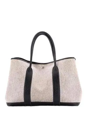 Hermès 36 Garden Party Tote Toile And Leather - Black