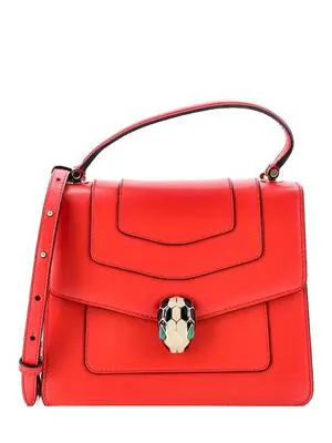 BVLGARI Serpenti Forever Top Handle Bag - Red