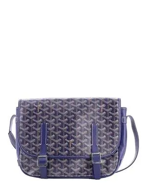 Goyard Mm Belvedere Messenger Bag Coated Canvas - Blue