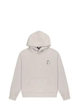 DALIX Relaxed Fit Fleece Pullover Hoodie - Bone
