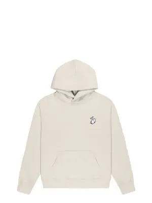 DALIX Relaxed Fit Fleece Pullover Hoodie - Ecru