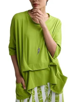 LUUKAA Layered Jersey Tunic Lime