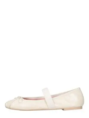 Pretty Ballerinas Round Toe Sacchetto Ballet Flats - White