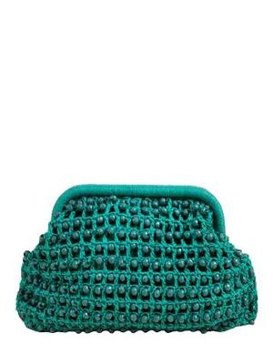 ZSA ZSA ZSU Delhi Raffia Clutch - Green