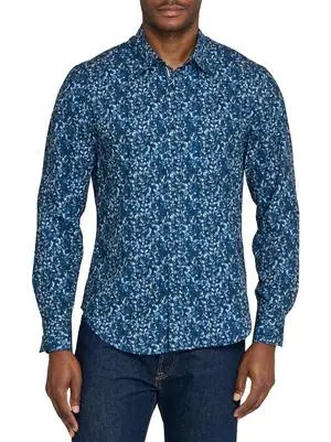 BROOKLYN BRIGADE Stems Print Woven Long Sleeve Basic - Navy