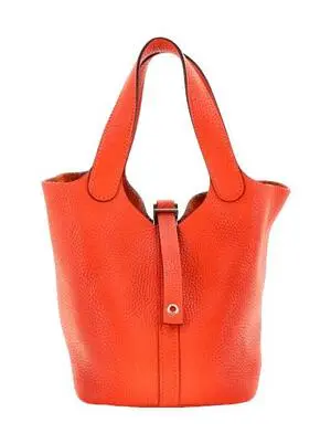 Hermès Picotin Lock Bag Clemence Pm Feu