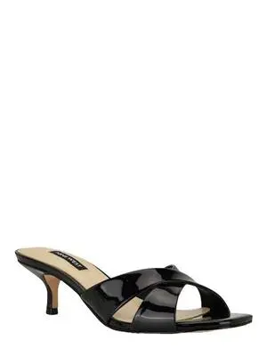 Nine West Merlana Kitten Heel Sandal - Black
