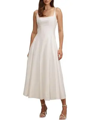 EVER NEW Emery Paneled Midi Sundress