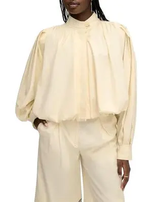 Sam Edelman Crop Bubble Trench - Almond
