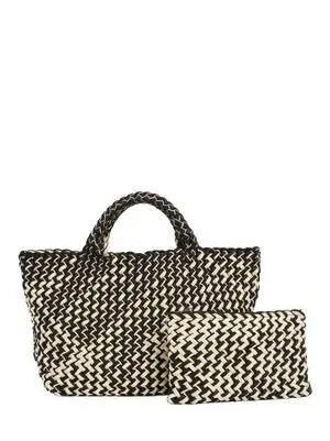 NAGHEDI St. Barths Medium Double Weave Tote - Obsidian