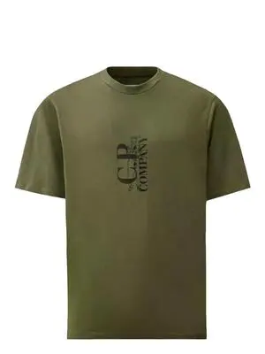 C.P. COMPANY Jersey Short Sleeve Printed T-shirt - Green