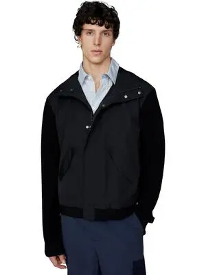 ATM Anthony Thomas Melillo Hybrid Tech Bomber Jacket Polyester - Black