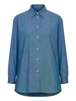 Dusan Pointed-collar Shirt - Blue